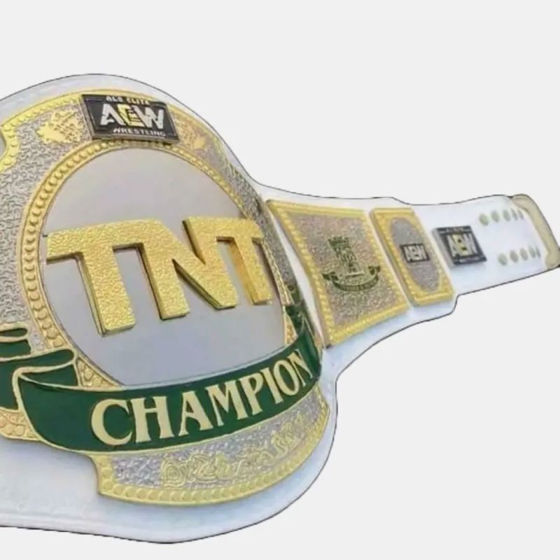 AEW TNT CHAMPIONSHIP BELT ALL ELITE WRESTLING TNT WHITE LEATHER REPLICA ...